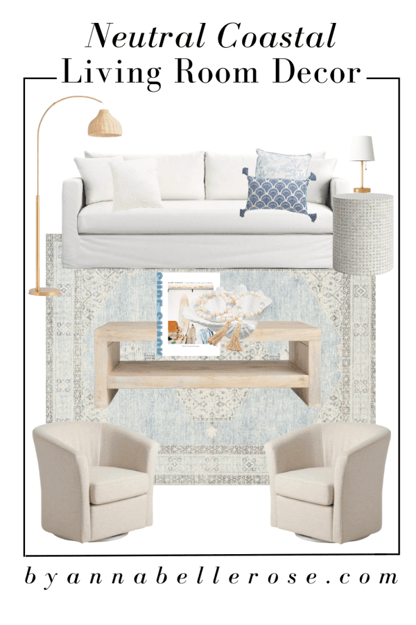 Neutral Coastal Living Room Decor You’ll Love for Your Home - By ...