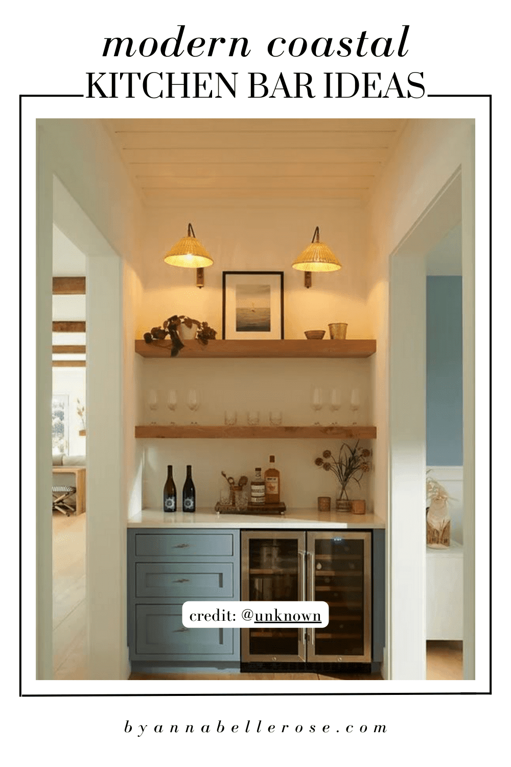 Modern Coastal Kitchen Bar Ideas that Are Pin Worthy - By Annabelle Rose