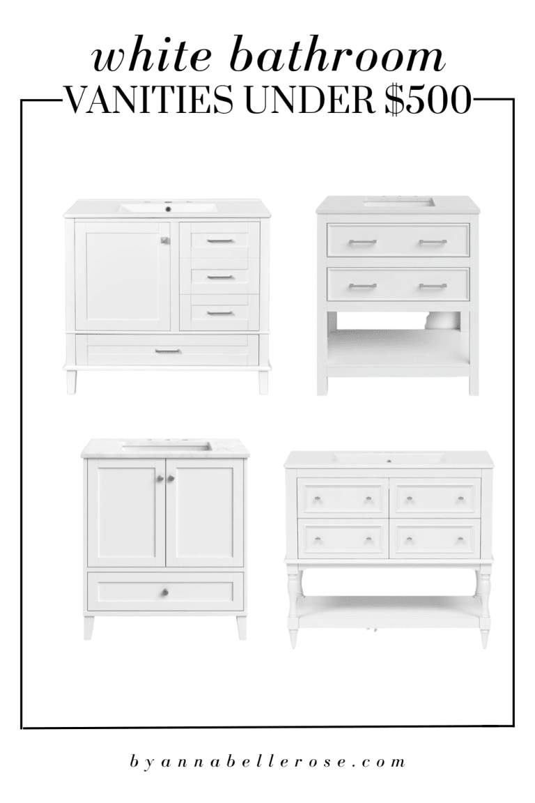 White Bathroom Vanities Under $500 That Look Way More Expensive - By ...